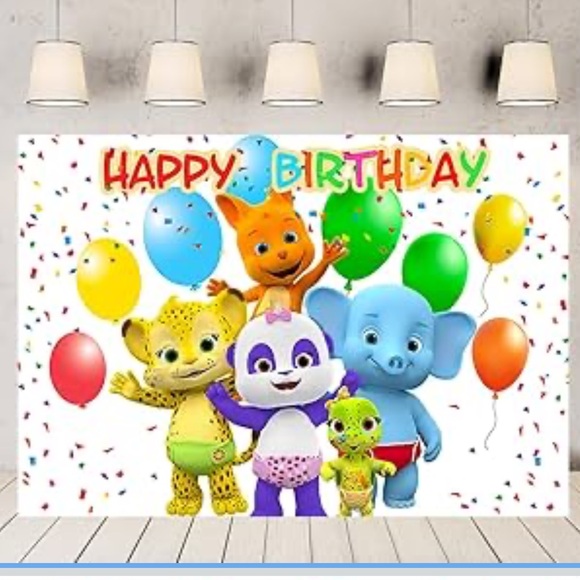 Party Supplies | Nwt Word Party Backdrop 5x3ft Banner Happy Birthday ...